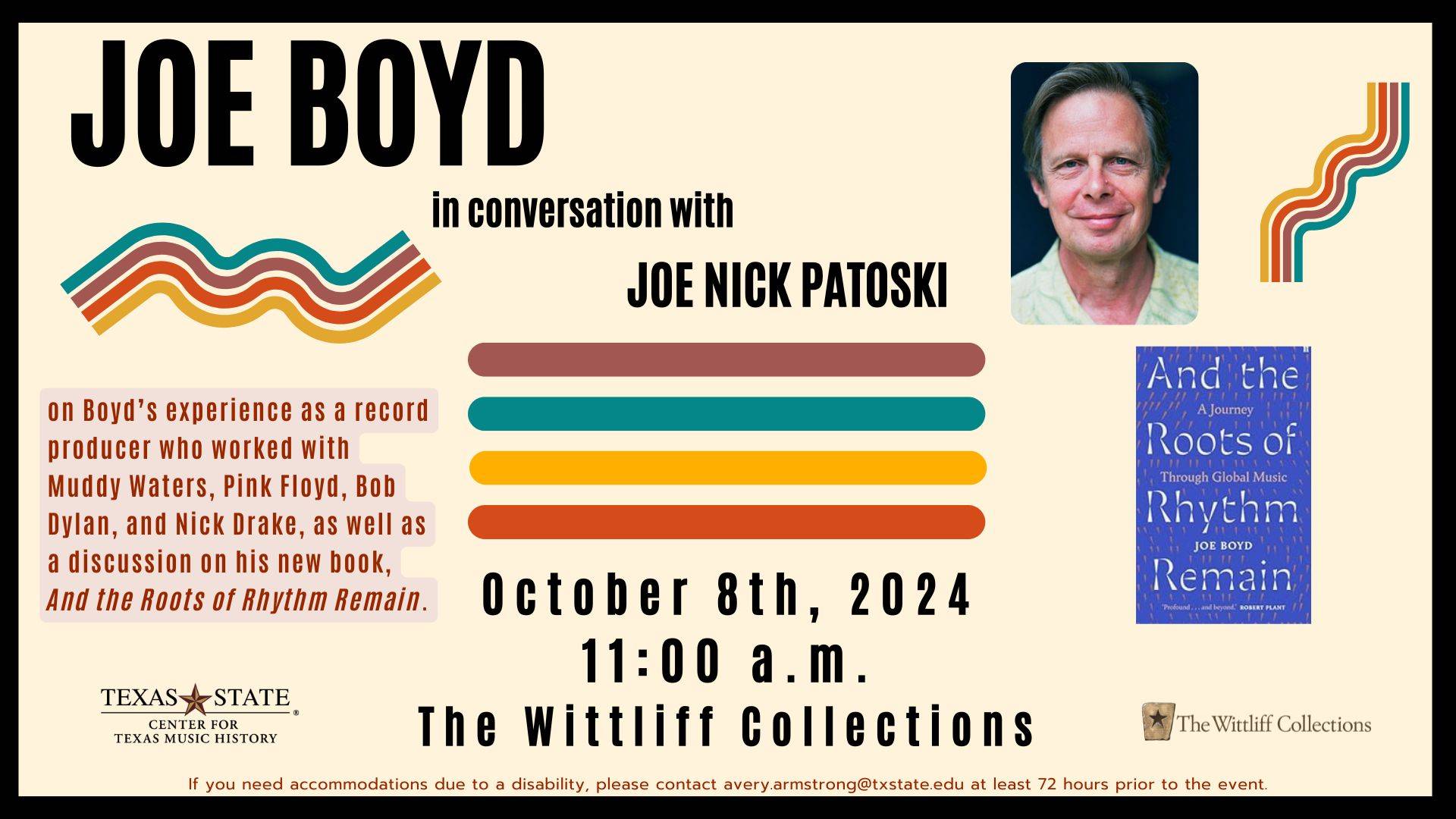 Joe Boyd : Center for Texas Music History : Texas State University